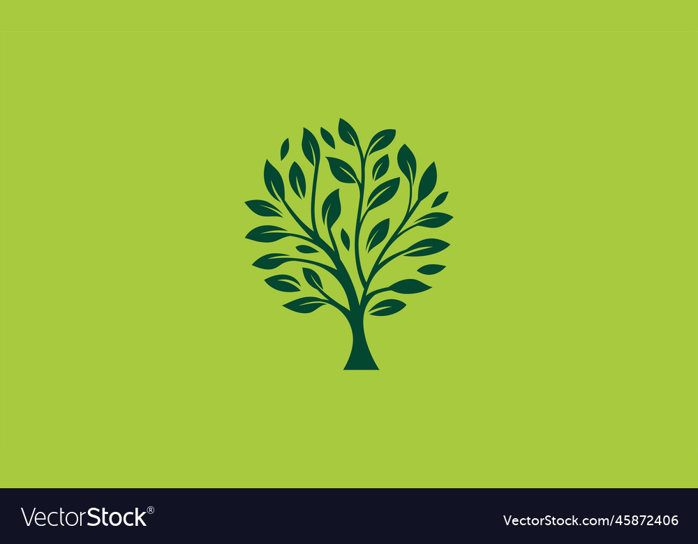 Tree symbol icon design nature trees Royalty Free Vector