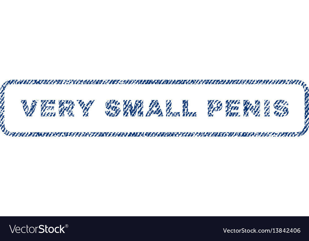 Very Small Penis Textile Stamp Royalty Free Vector Image