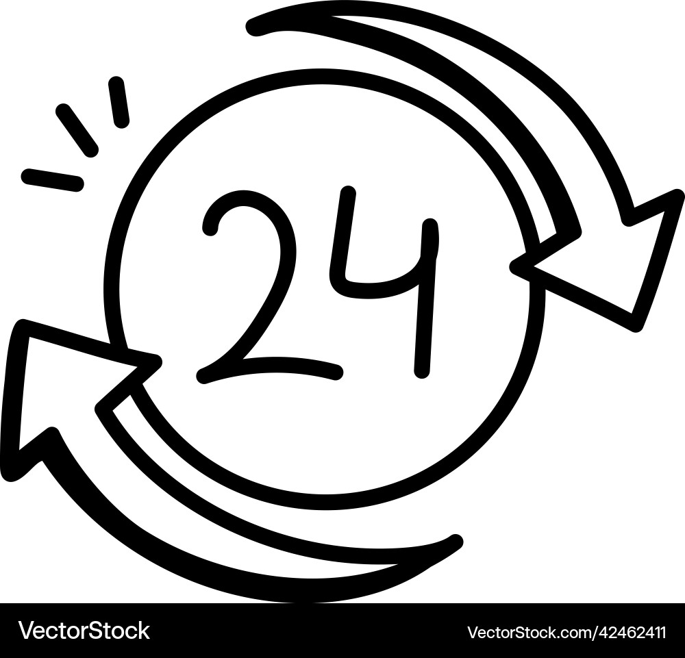 24 service Royalty Free Vector Image - VectorStock