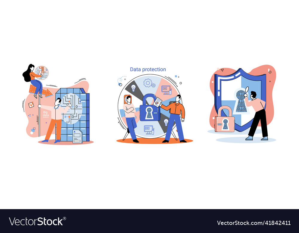 Big Data Analytics Platform Data Management Vector Image