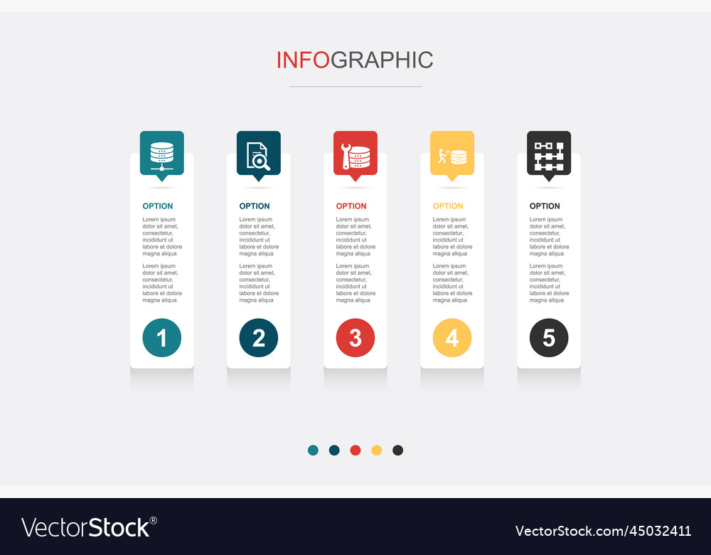 Database data analysis engineering Royalty Free Vector Image