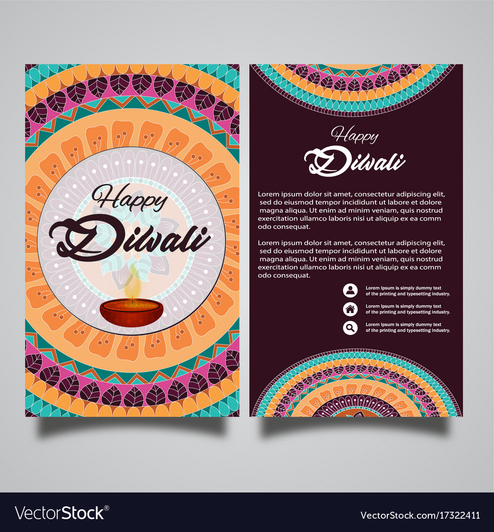 Diwali brochure Royalty Free Vector Image - VectorStock
