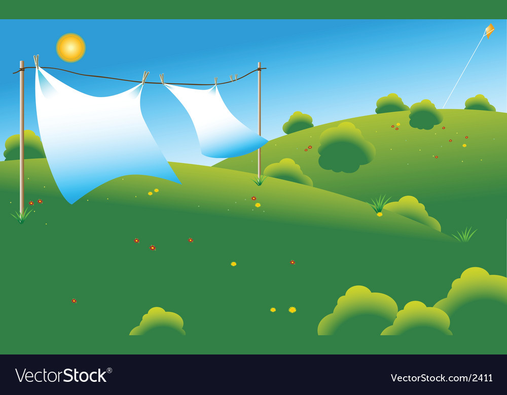 Drying sheets Royalty Free Vector Image - VectorStock