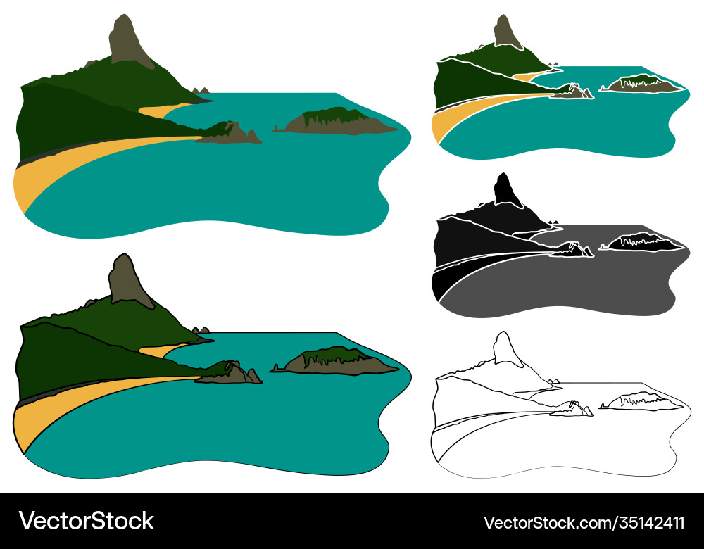 Fernando de noronha archipelago brazil Royalty Free Vector