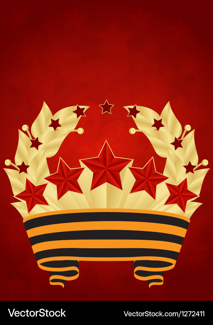 Greeting card with red stars Royalty Free Vector Image