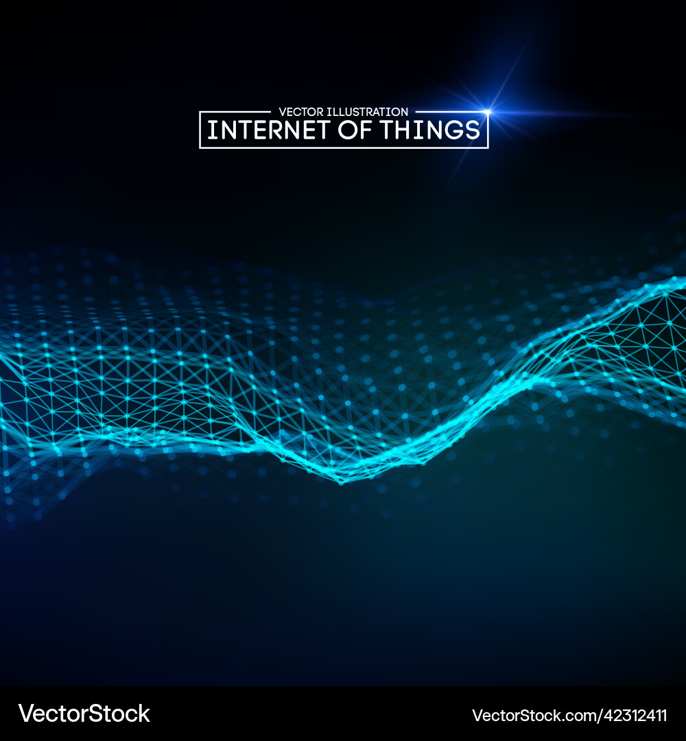 Internet of things background iot technology Vector Image