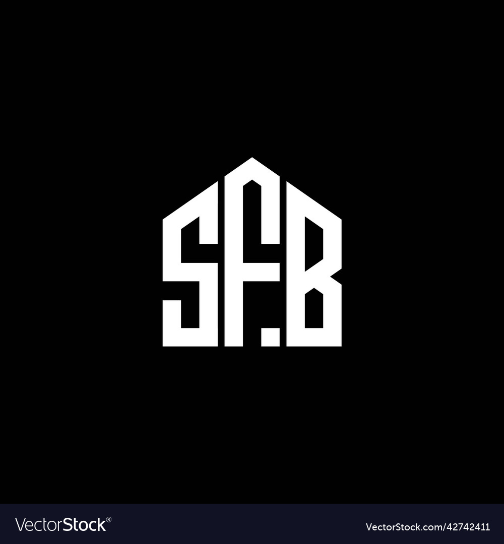 Sfb Letter Logo Design On Black Background Vector Image
