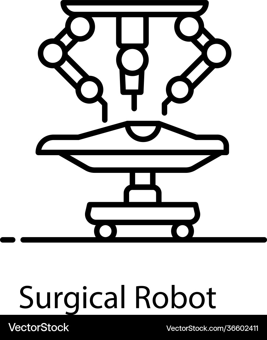 Surgical robot Royalty Free Vector Image - VectorStock