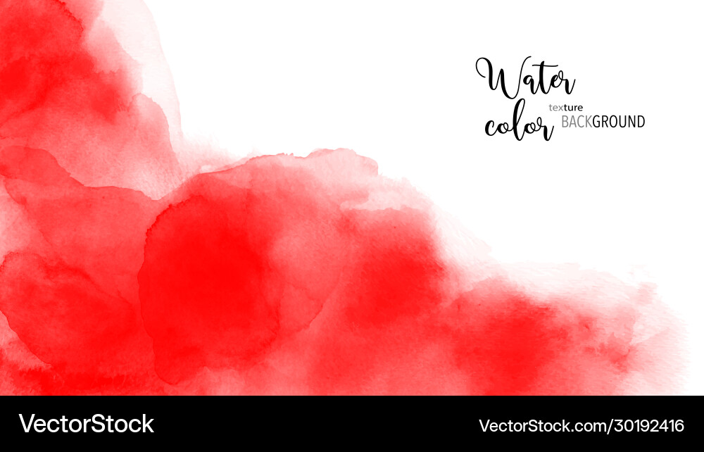 Abstract hand painted red watercolor Royalty Free Vector