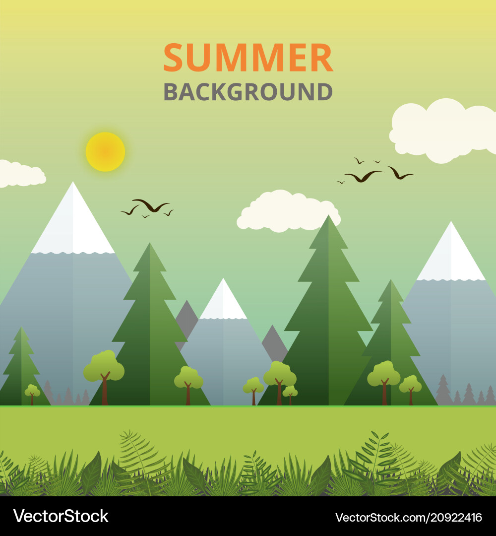 Abstract summer story in nature background Vector Image