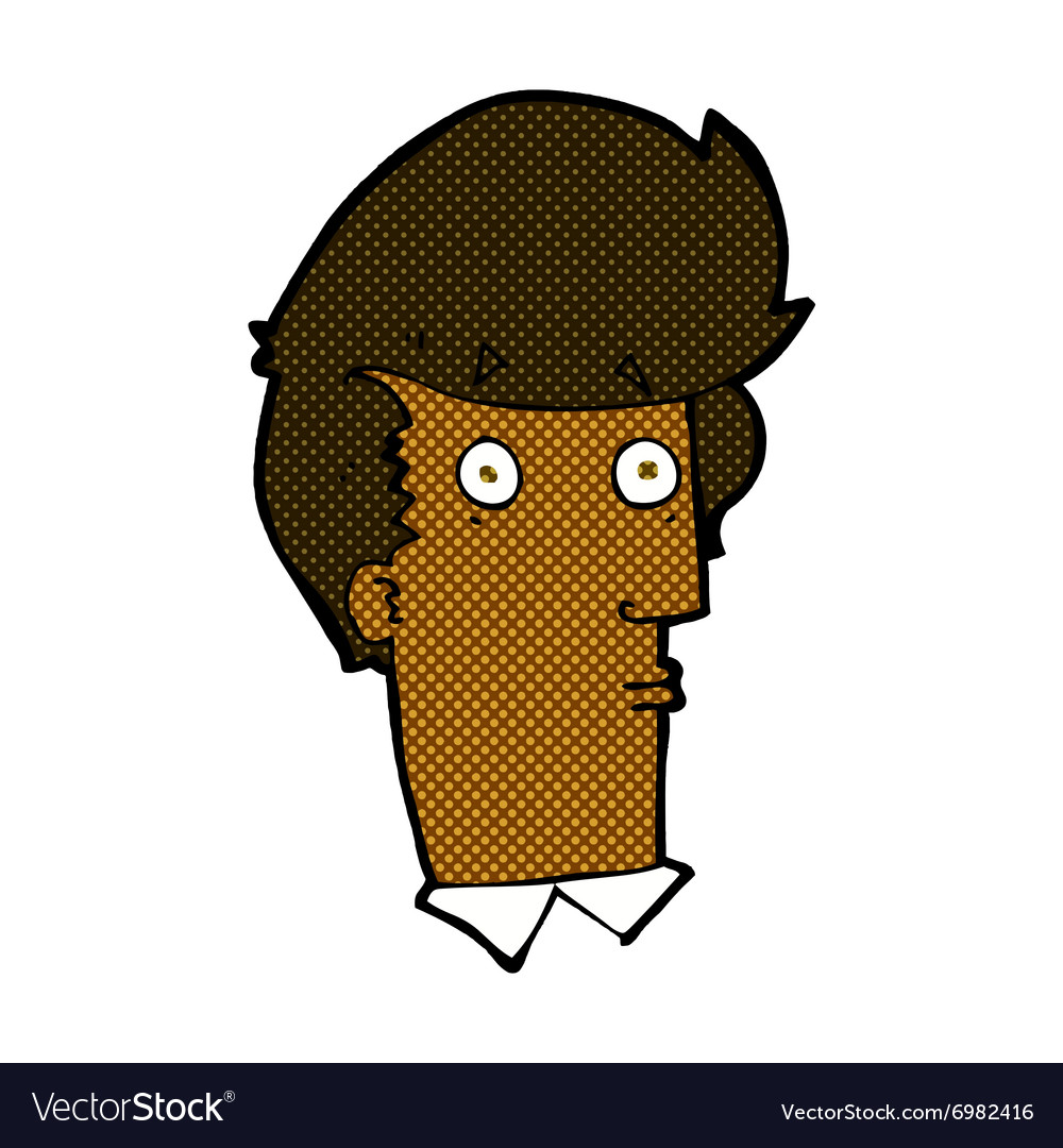 Comic cartoon surprised expression Royalty Free Vector Image