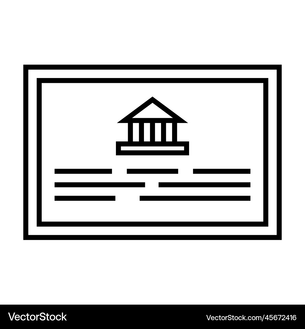 Government bond icon or monetary debt Royalty Free Vector