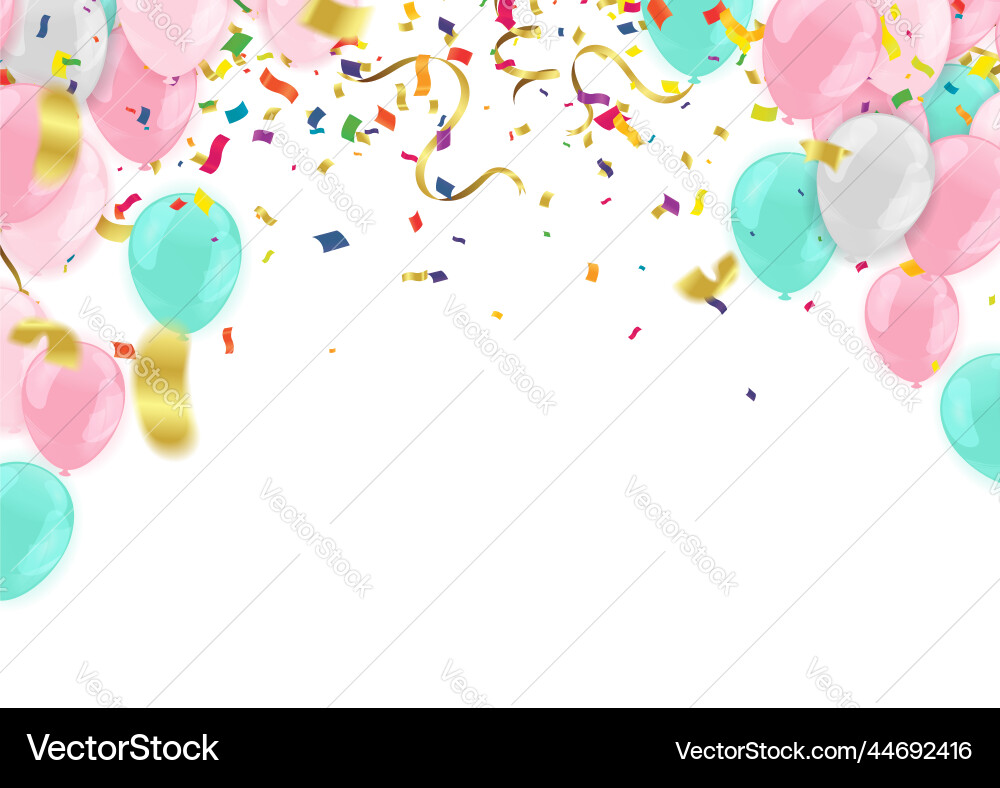 Happy typography design template for birthday Vector Image
