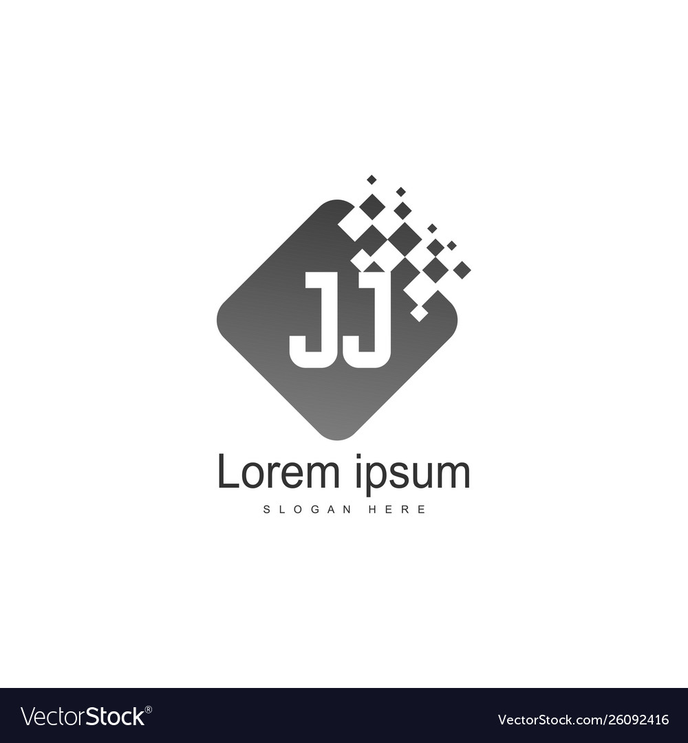 Initial jj logo template with modern frame Vector Image
