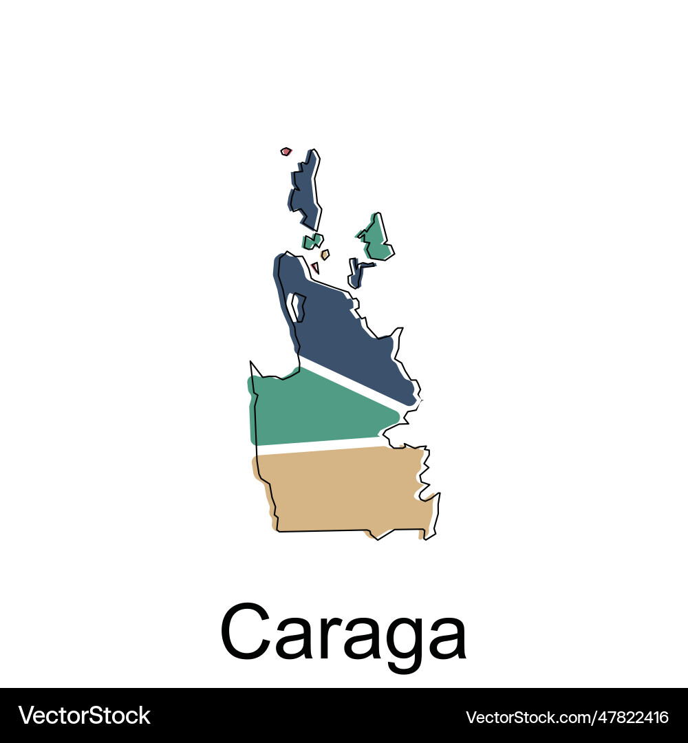 Map of caraga modern design philippines map Vector Image