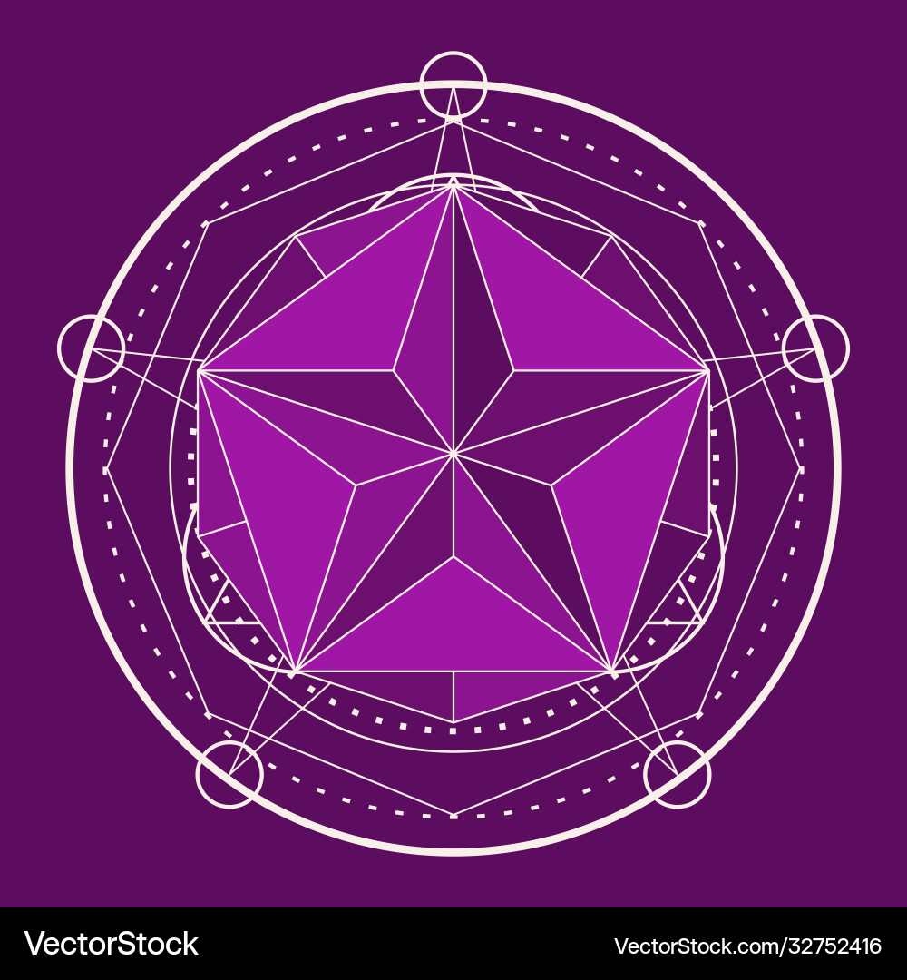 Mystical occult symbol Royalty Free Vector Image