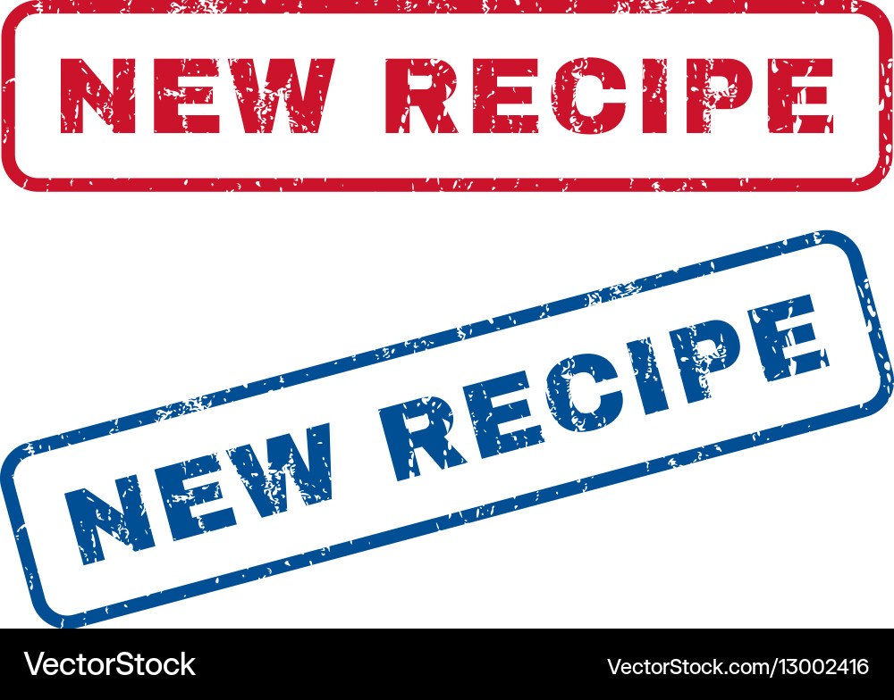 New Recipe Rubber Stamps Royalty Free Vector Image
