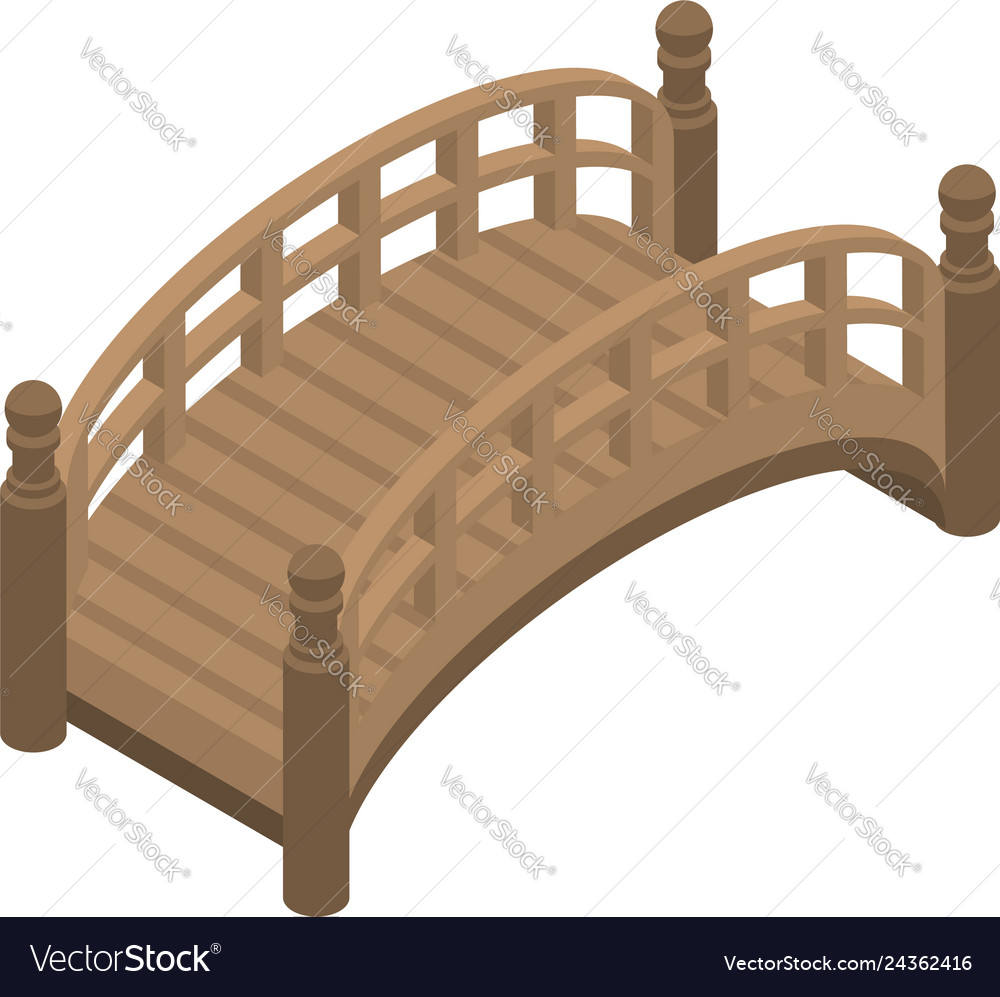 Park bridge icon isometric style Royalty Free Vector Image Park bridge icon isometric style Royalty Free Vector Image