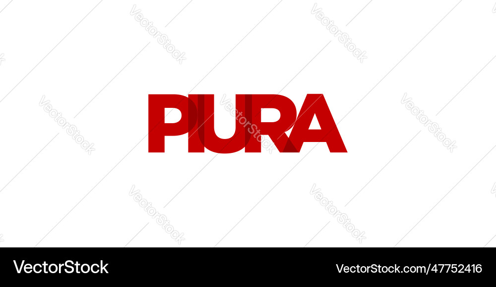 Piura in the peru emblem design features Vector Image