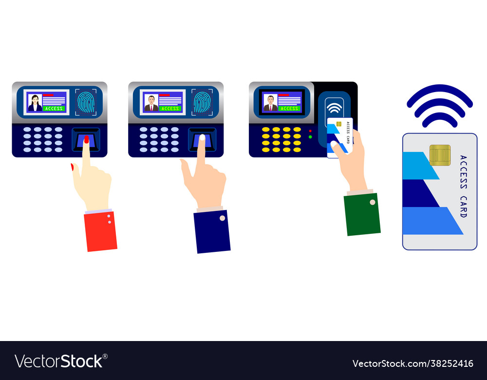 Realistic fingerprint absence scanning progress Vector Image