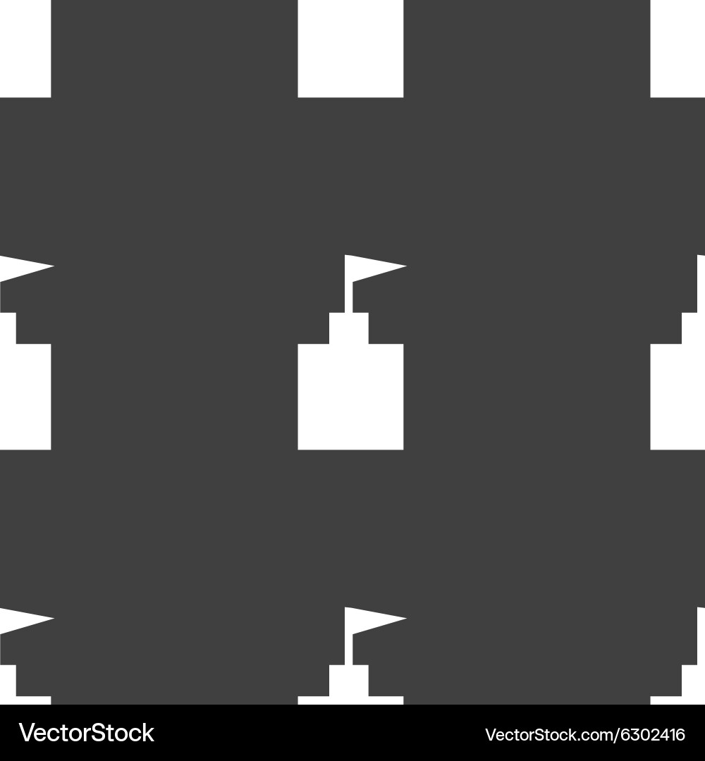 Tower icon set flat modern seamless pattern Vector Image
