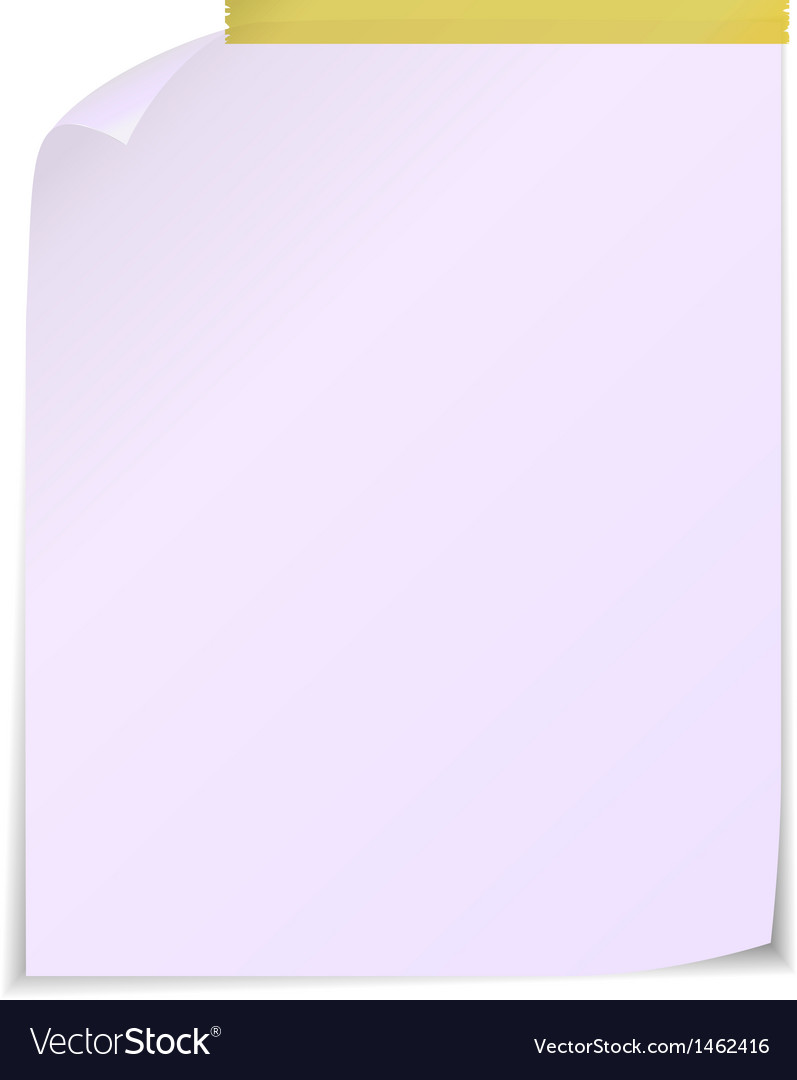 White post it notes isolated on background Vector Image