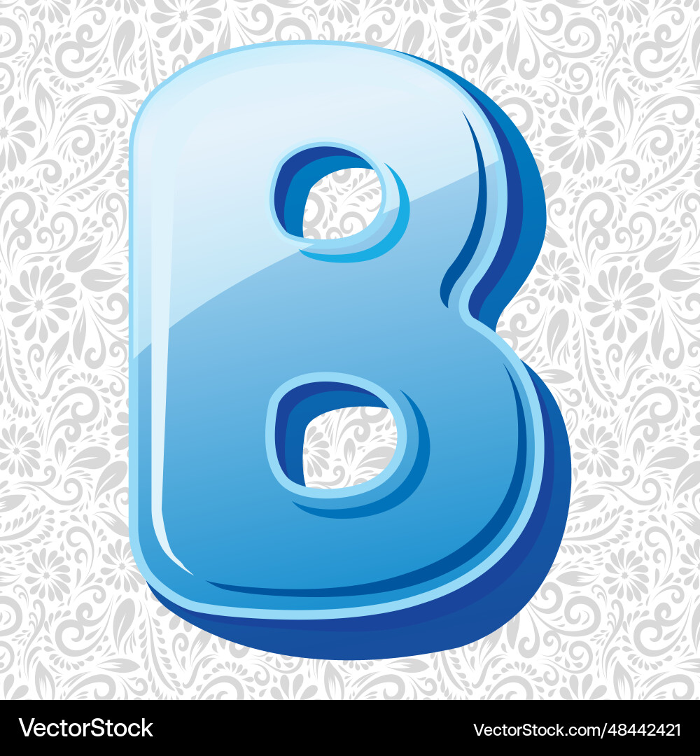 Alphabet letter b latter art font Royalty Free Vector Image