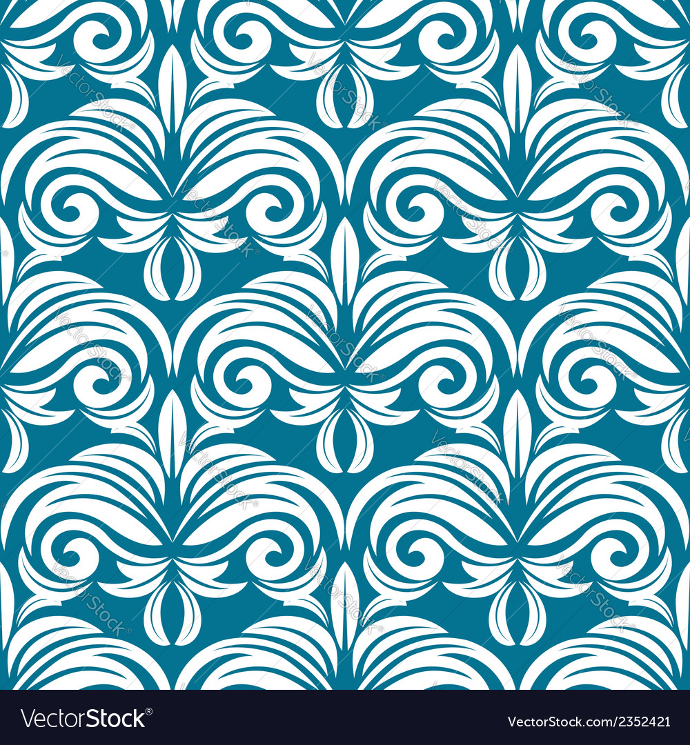 Blue and white seamless pattern Royalty Free Vector Image