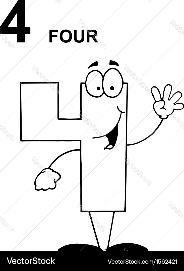 Cartoon numbers Royalty Free Vector Image - VectorStock