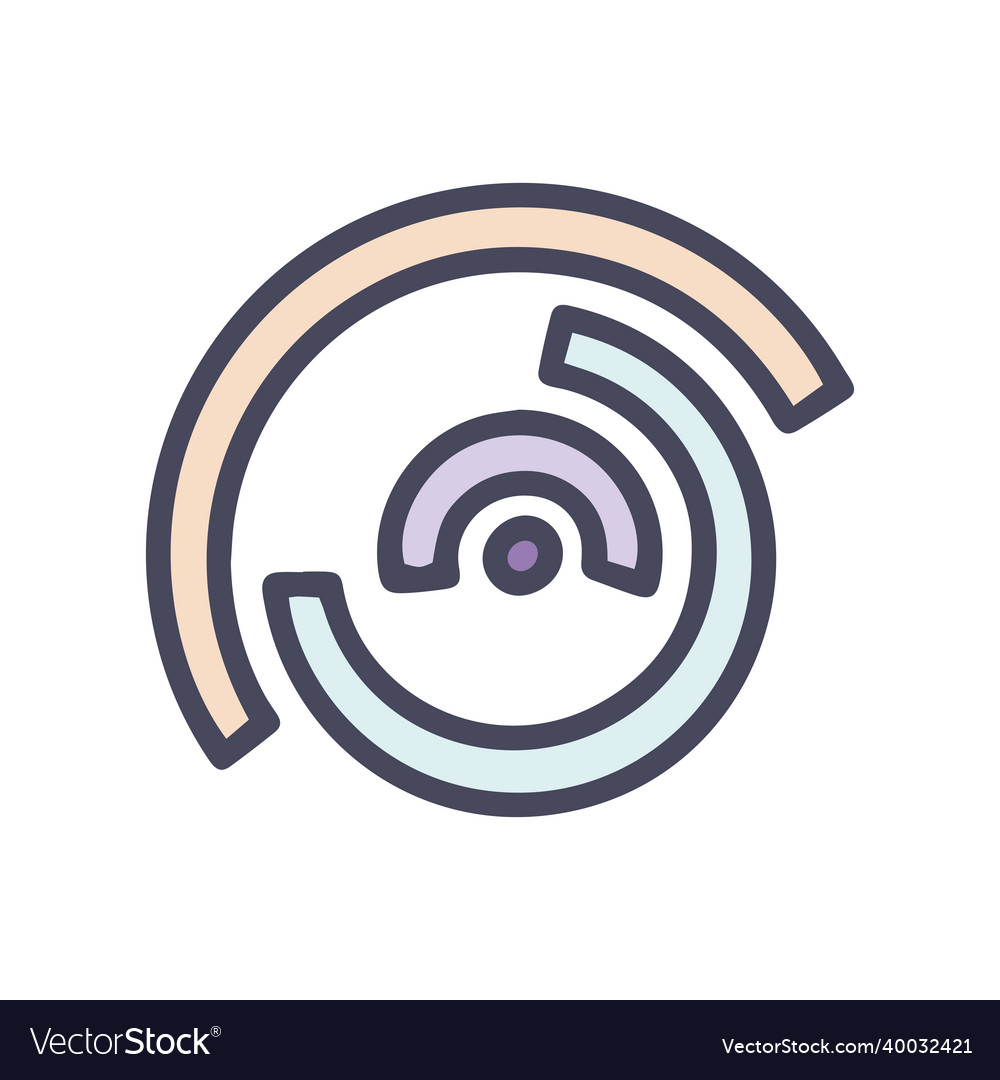 Circular bar color doodle simple icon Royalty Free Vector