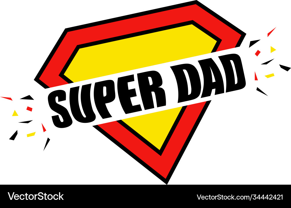 Father s day super dad calligraphy greeting cards Vector Image