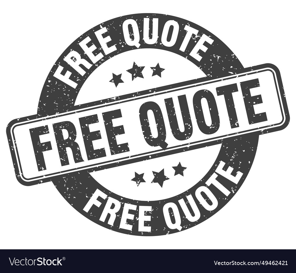 Free quote stamp free quote label round grunge Vector Image Free quote stamp free quote label round grunge Vector Image