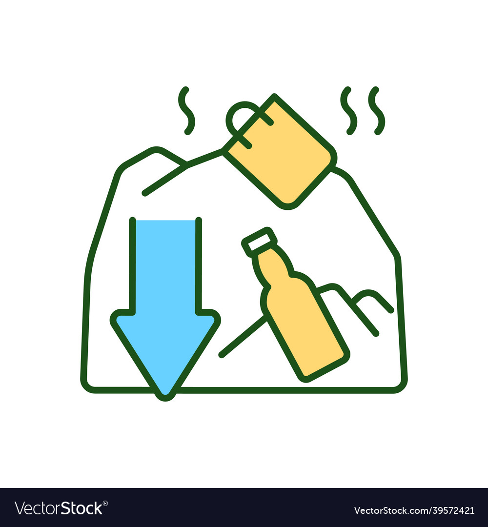 Garbage collection rgb color icon Royalty Free Vector Image Garbage collection rgb color icon Royalty Free Vector Image