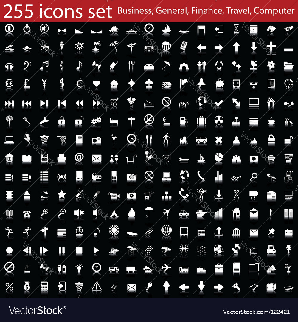 Icons set Royalty Free Vector Image - VectorStock