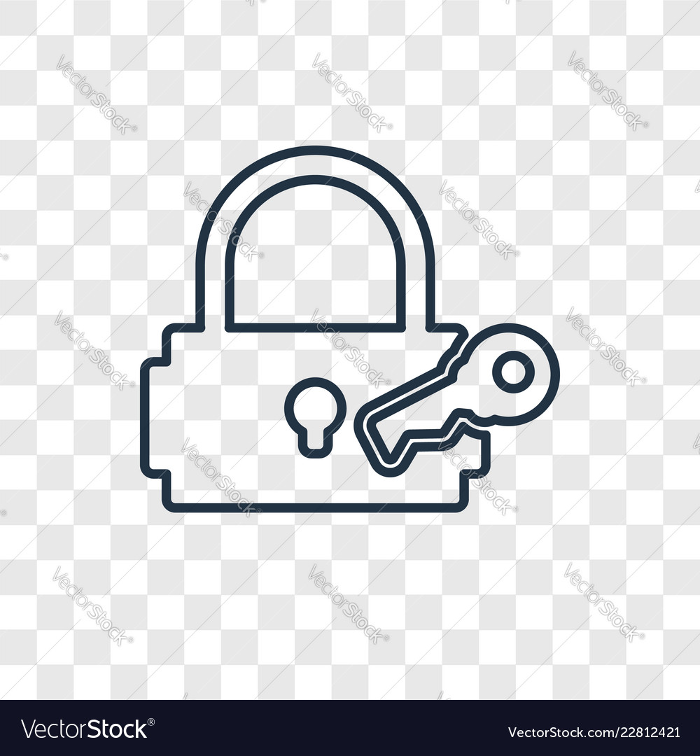 Keylock concept linear icon isolated Royalty Free Vector