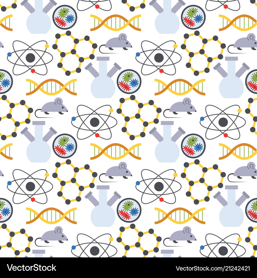 Lab symbols test medical laboratory scientific Vector Image