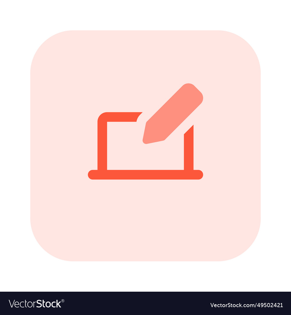 Laptop with precise touchscreen stylus Royalty Free Vector