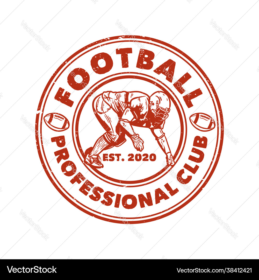 Logo design football professional est 2020 Vector Image