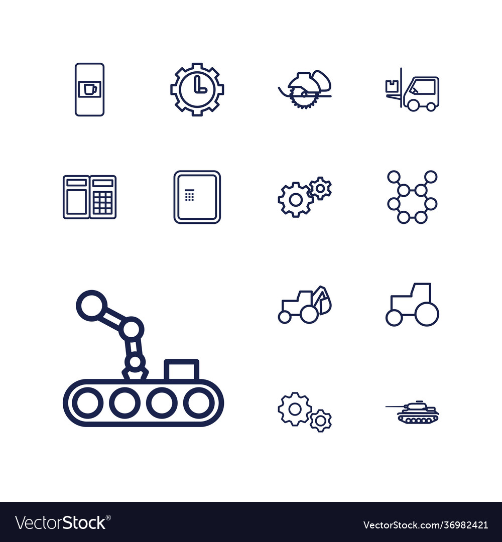 Machine icons Royalty Free Vector Image - VectorStock