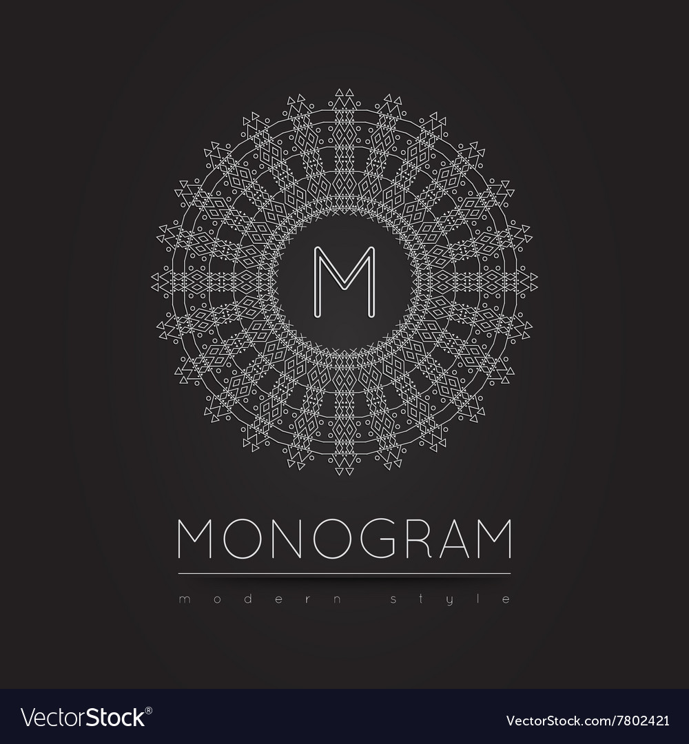 Monogram icon Royalty Free Vector Image - VectorStock