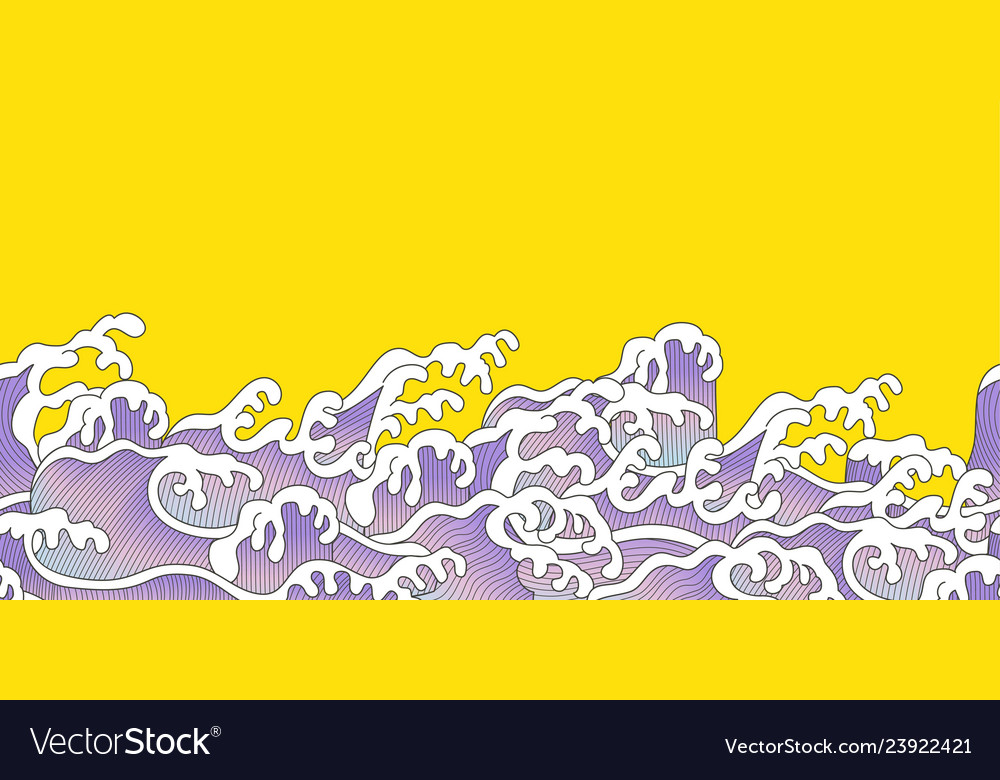 Ocean wave Royalty Free Vector Image - VectorStock