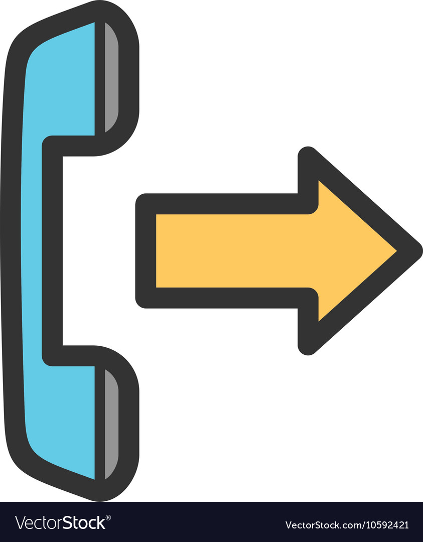 Outgoing call Royalty Free Vector Image - VectorStock