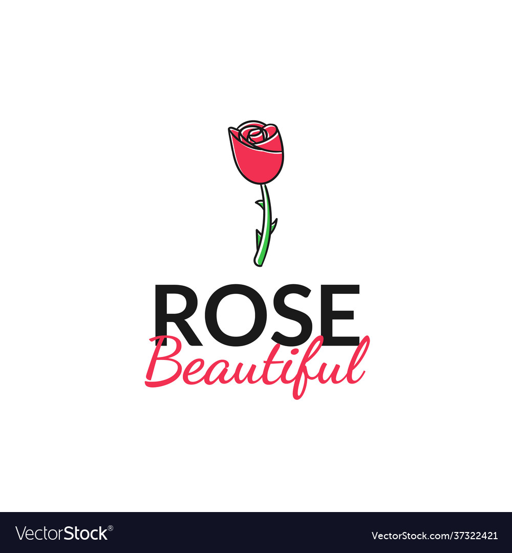 Rose logo Royalty Free Vector Image - VectorStock