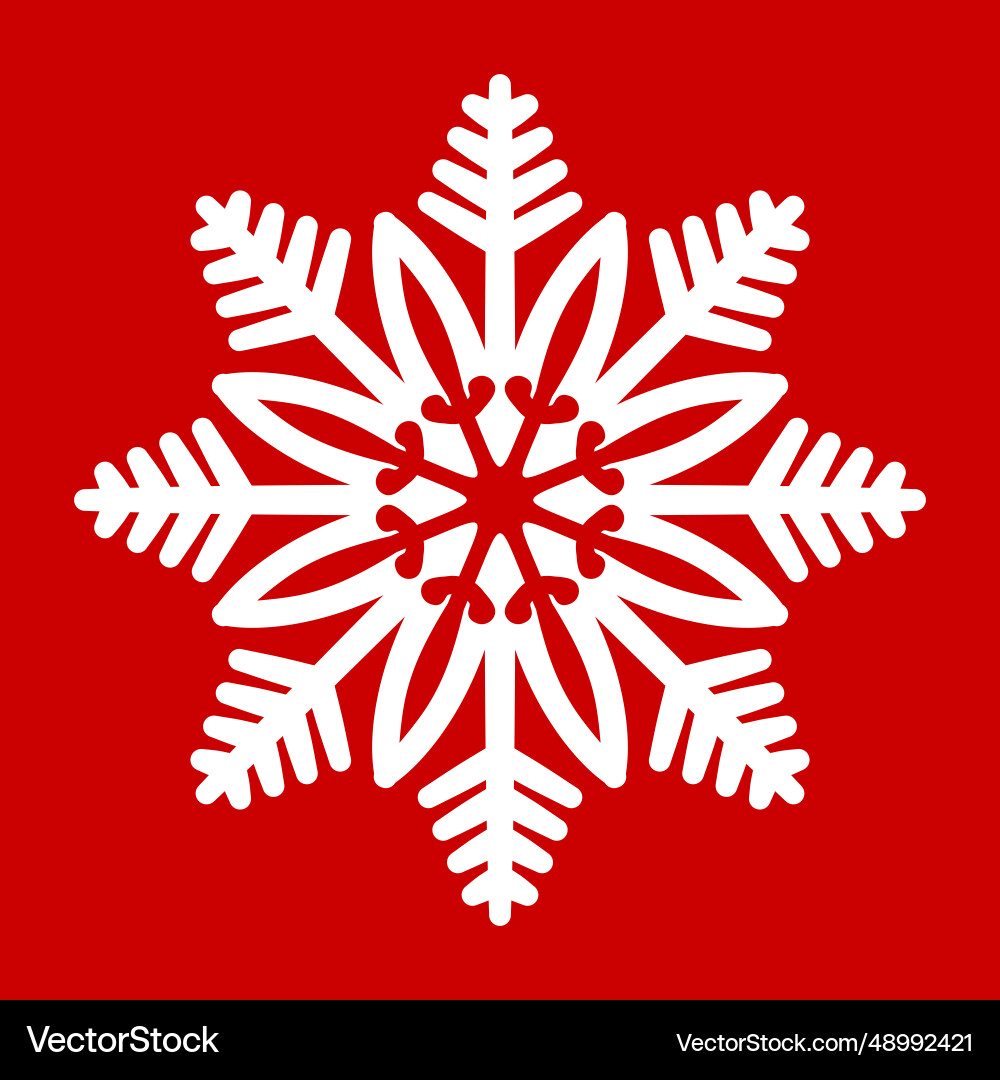Snowflake icon isolated Royalty Free Vector Image
