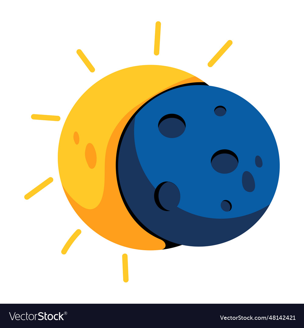 Solar eclipse Royalty Free Vector Image - VectorStock
