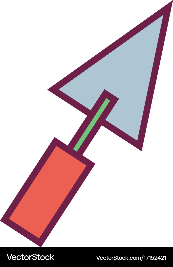 Triangle spatula equipment to industrial service Vector Image