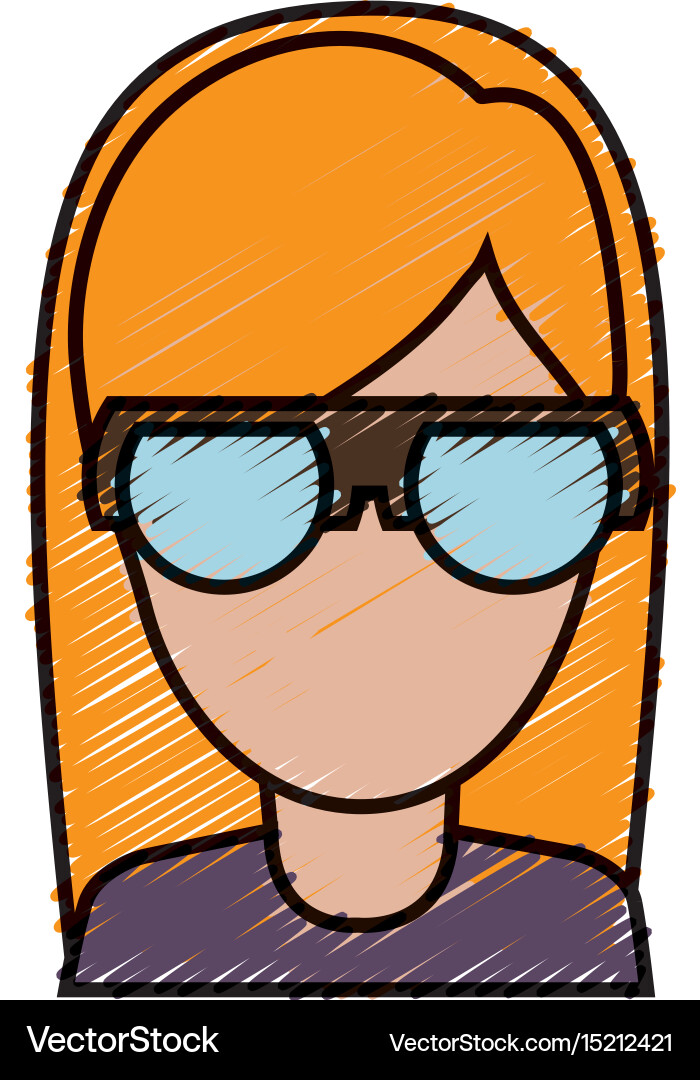 Woman wearing glasses icon Royalty Free Vector Image