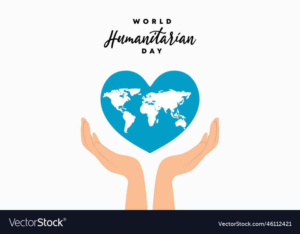 World humanitarian day background Royalty Free Vector Image