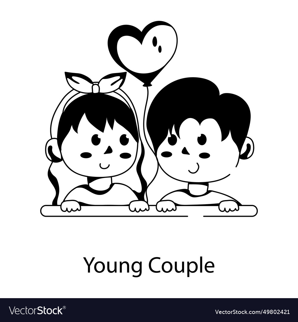 Young couple Royalty Free Vector Image - VectorStock