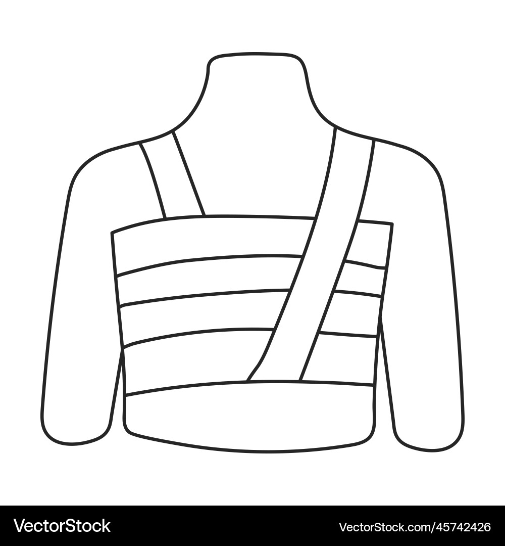 Bandage outline logo band Royalty Free Vector Image